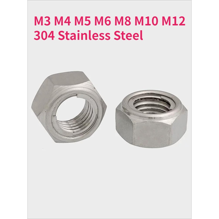M3 M4 M5 M6 M8 M10 M12 304 Stainless Steel All Metal Insert Hex Hexagon ...