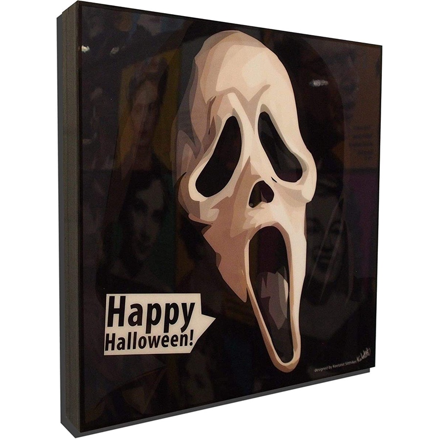 Scream Halloween Poster POP Art Print Painting on Canvas Motivational ...