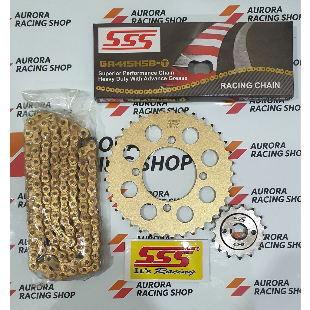 Gear SET SSS TITANIUM GOLD SUPRA X 125/BLADE/REVO/FIT NEW & SSS 415 ...