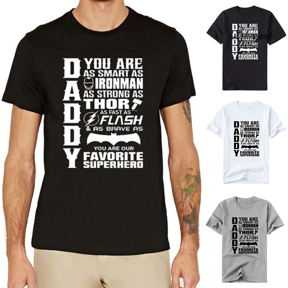 【Ready Stock】[] Men Daddy Printed Short Sleeve O Neck T-Shirt Top ...
