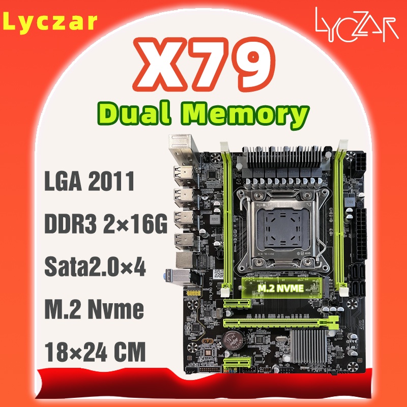 Motherboard X79 mATX INTEL LGA 2011 Dual Memory slots Mainboard Lyczar ...