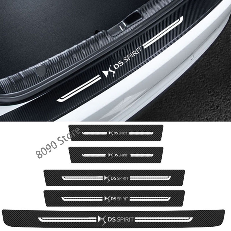 Car Carbon Fiber Threshold Anti-stepping Stickers Auto Trunk Pedal ...