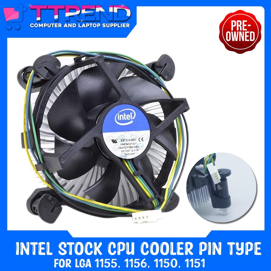 Intel Stock CPU Cooler Used Pin Type for LGA 115x Series (1156 | 1155 ...