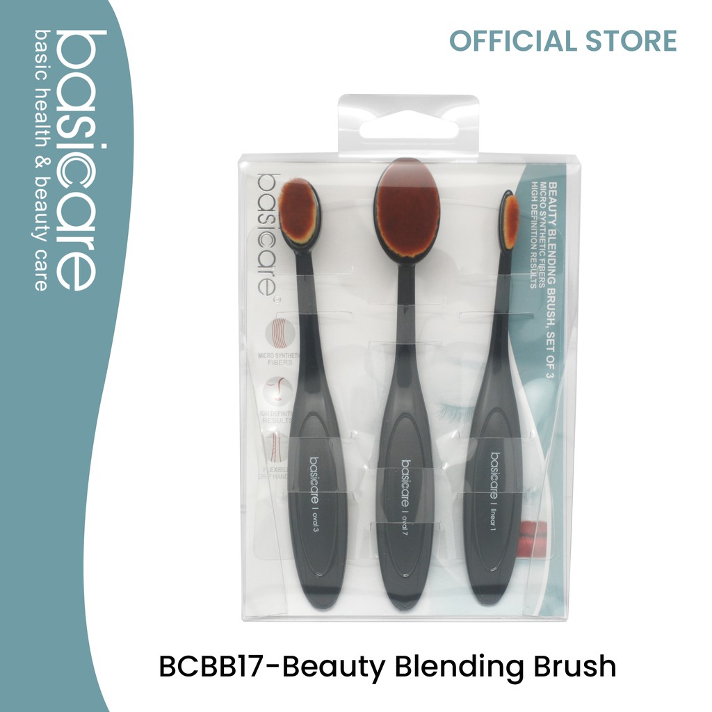 Basicare Beauty Blending Brush Set of 3 BCBB17 | Shopee Philippines