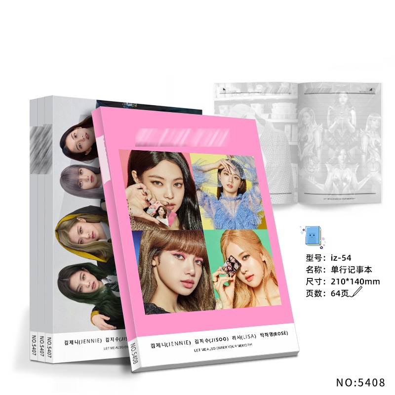 Blackpink Notebook LISA ROSE JISOO JENNIE Notebook Diary Size A5【64 ...