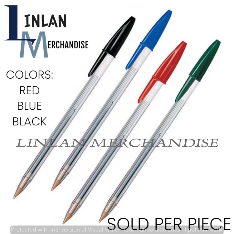 1PC Ballpoint Pen 1.0mm Long-lasting Plastic Transparent Ball Point ...