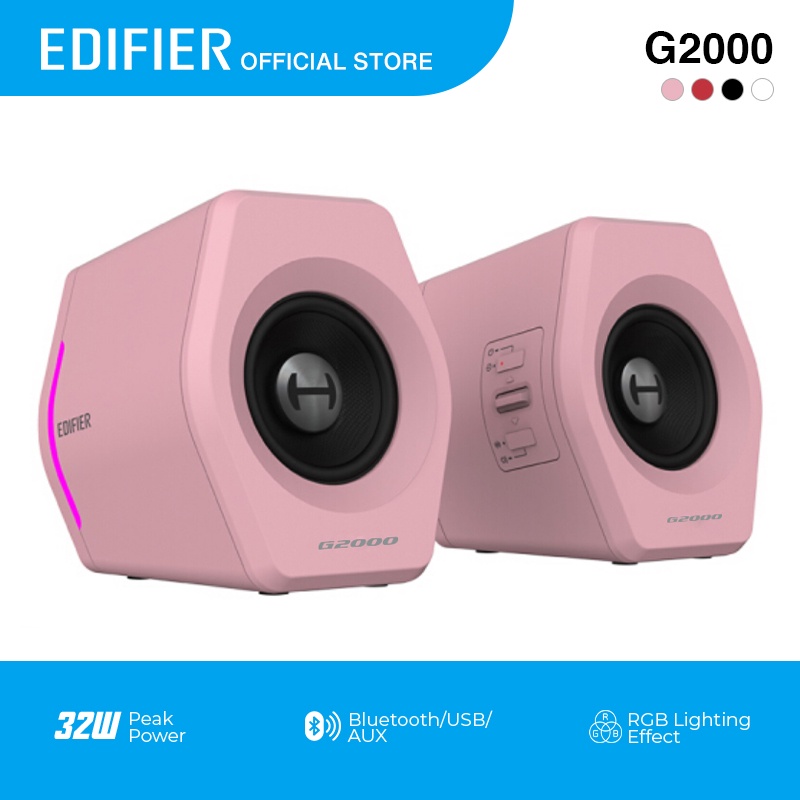 Edifier G2000 - 2.0 Gaming Speakers with USB soundcard LED & Powerful ...