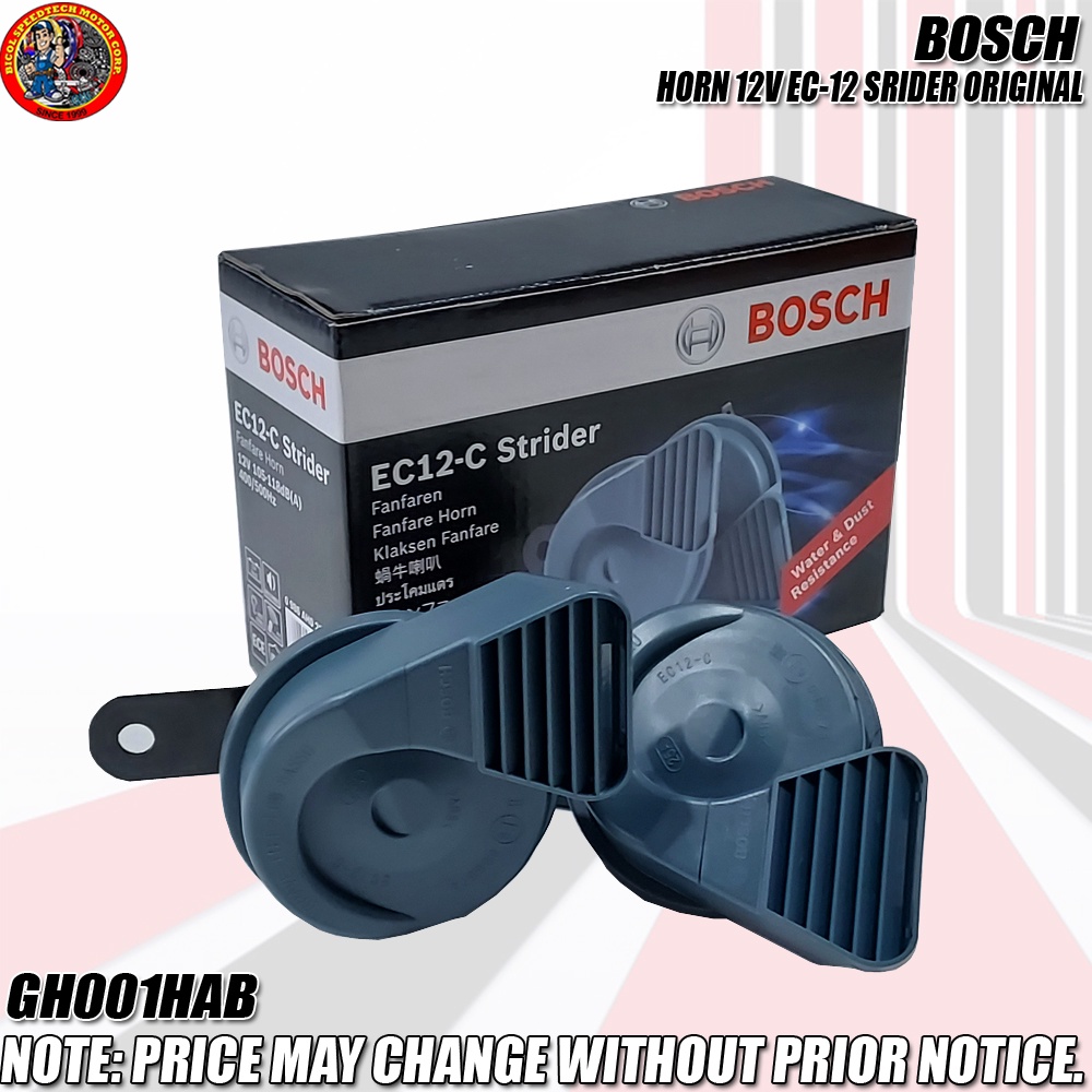 BOSCH HORN 12V EC12-C STRIDER ORIGINAL (GH001HAB) | Shopee Philippines