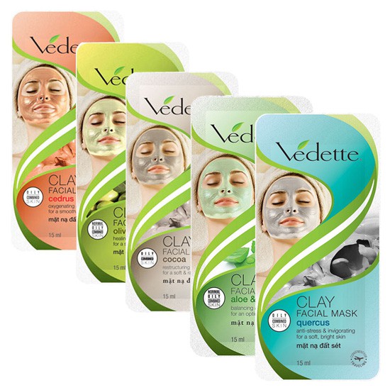 5 TYPES OF CLAY MASK-VENDETTE-15ML | Shopee Philippines