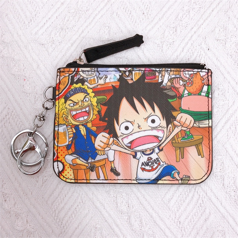 One Piece Theme Coin Purse Fashion Mini Kids Card Bag Cartoon Anime ...
