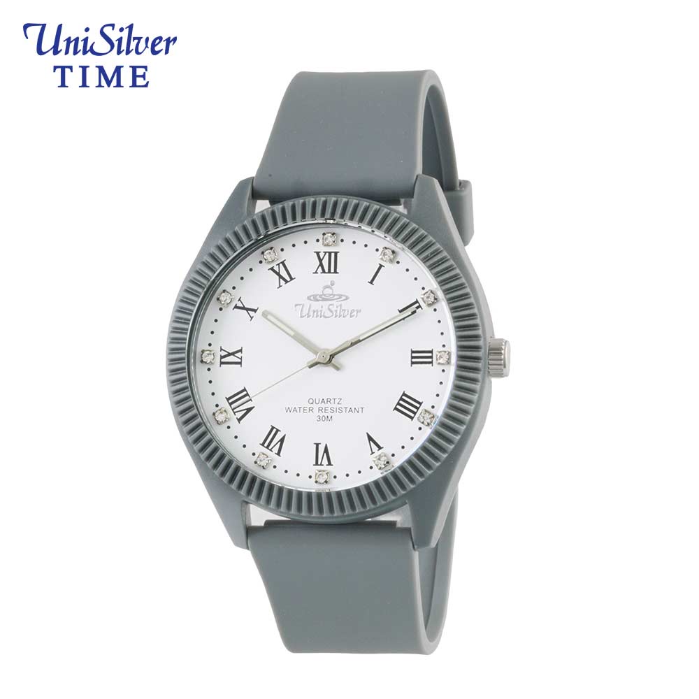 UniSilver TIME Unisex Gray Analog Rubber Watch KW4411-1005 | Shopee ...
