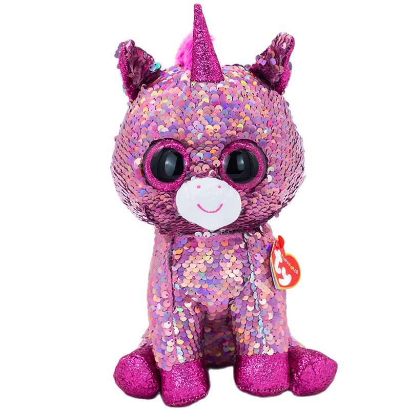 New 15cm Ty Sequins Flippables Sparkle The Unicorn Plush Regular Big ...