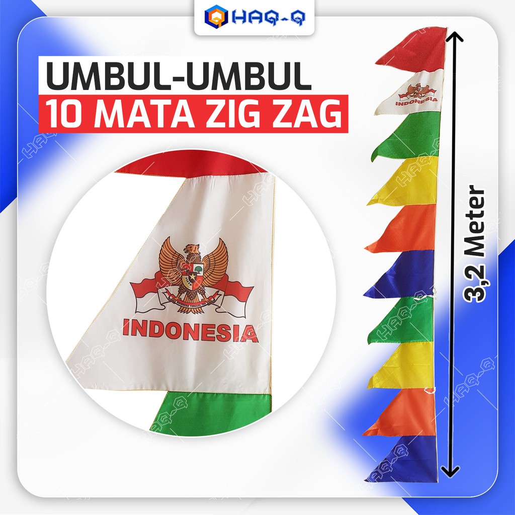 MATA Zig Zag Pennant Flag 10 Colorful Eyes Garuda Emblem | Shopee Philippines