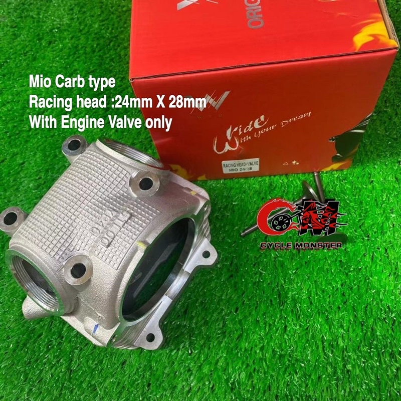 racing mio carb 24x28 mm big valve racing cylinder head motorcycle ...