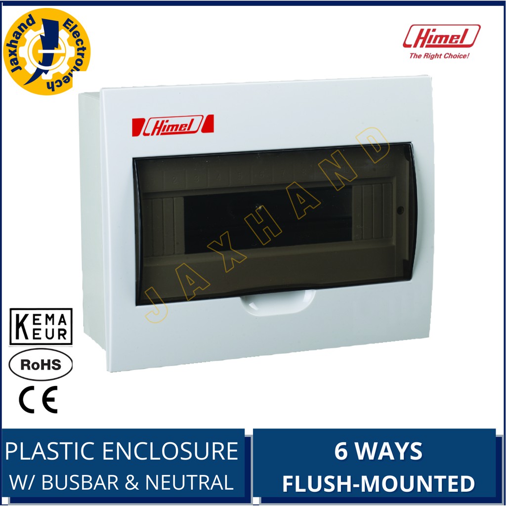 6 WAYS HIMEL PLASTIC ENCLOSURE DISTRIBUTION BOX WITH COMBINATION ...