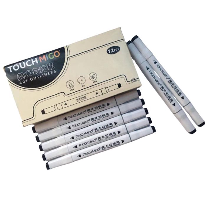 HomeCare (12PCS) 2in1 Art Outliners Gel Pen Ballpen Marker | Shopee ...