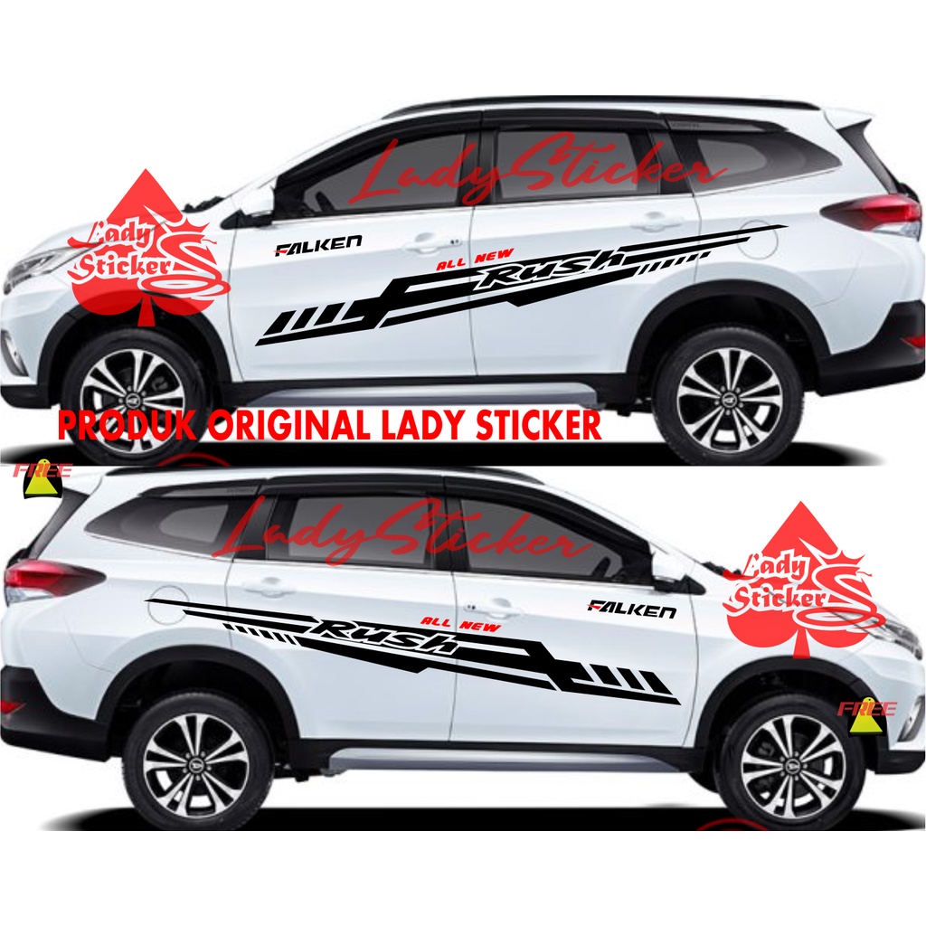 All new rush car stickers, latest toyota rush car stickers | Shopee ...