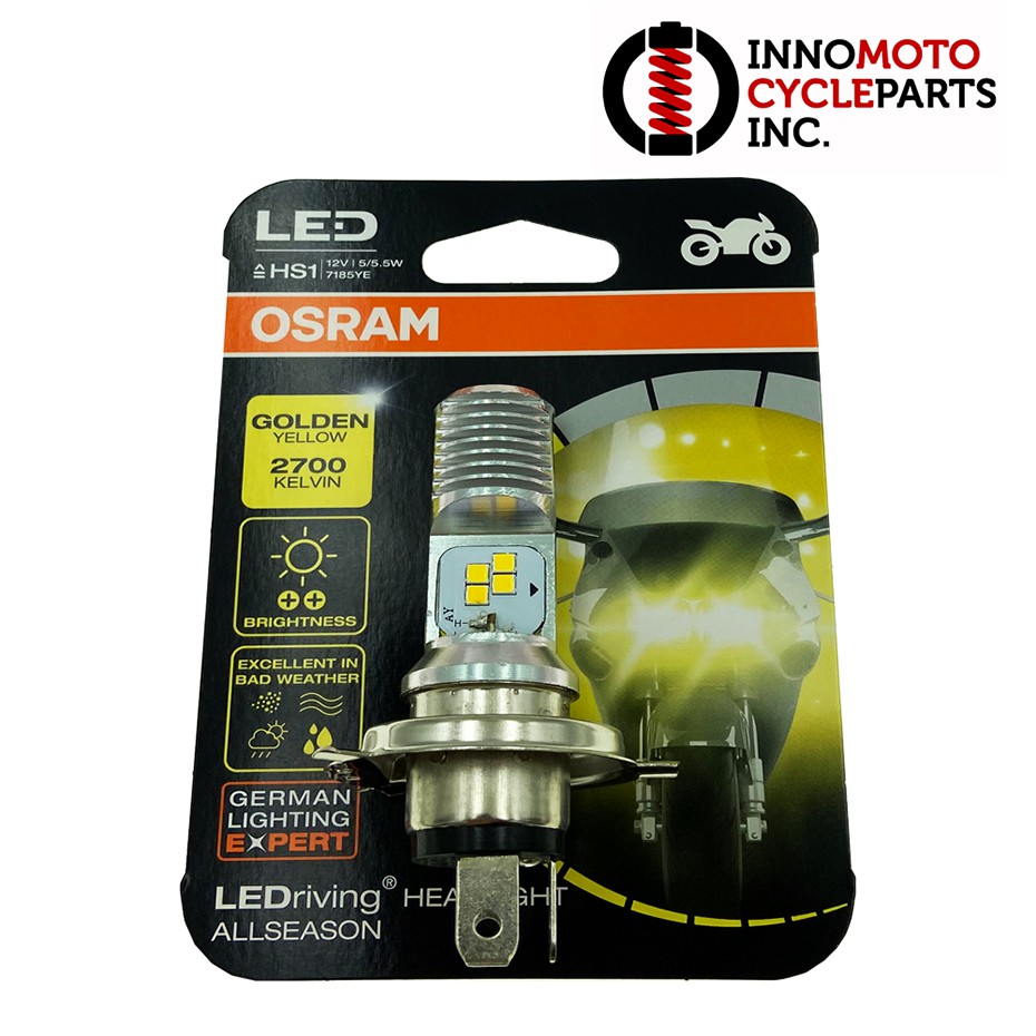Osram - LED (H4/HS1) - All Season (Golden Yellow) - Headlight Bulb ...