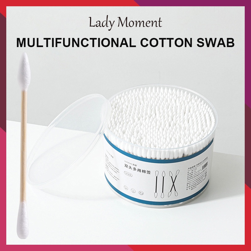 [500pcs/box] KIMHOME Disposable Double-Ended Cotton Swabs, Makeup ...