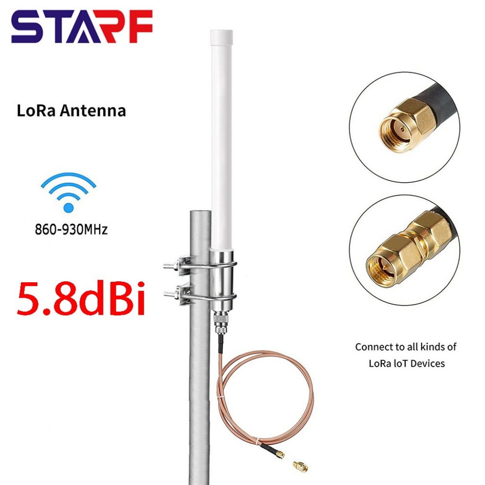 For RAK 5.8dBi Outdoor LoRa Omni Fiberglass Fiber Antenna Kits Helium ...