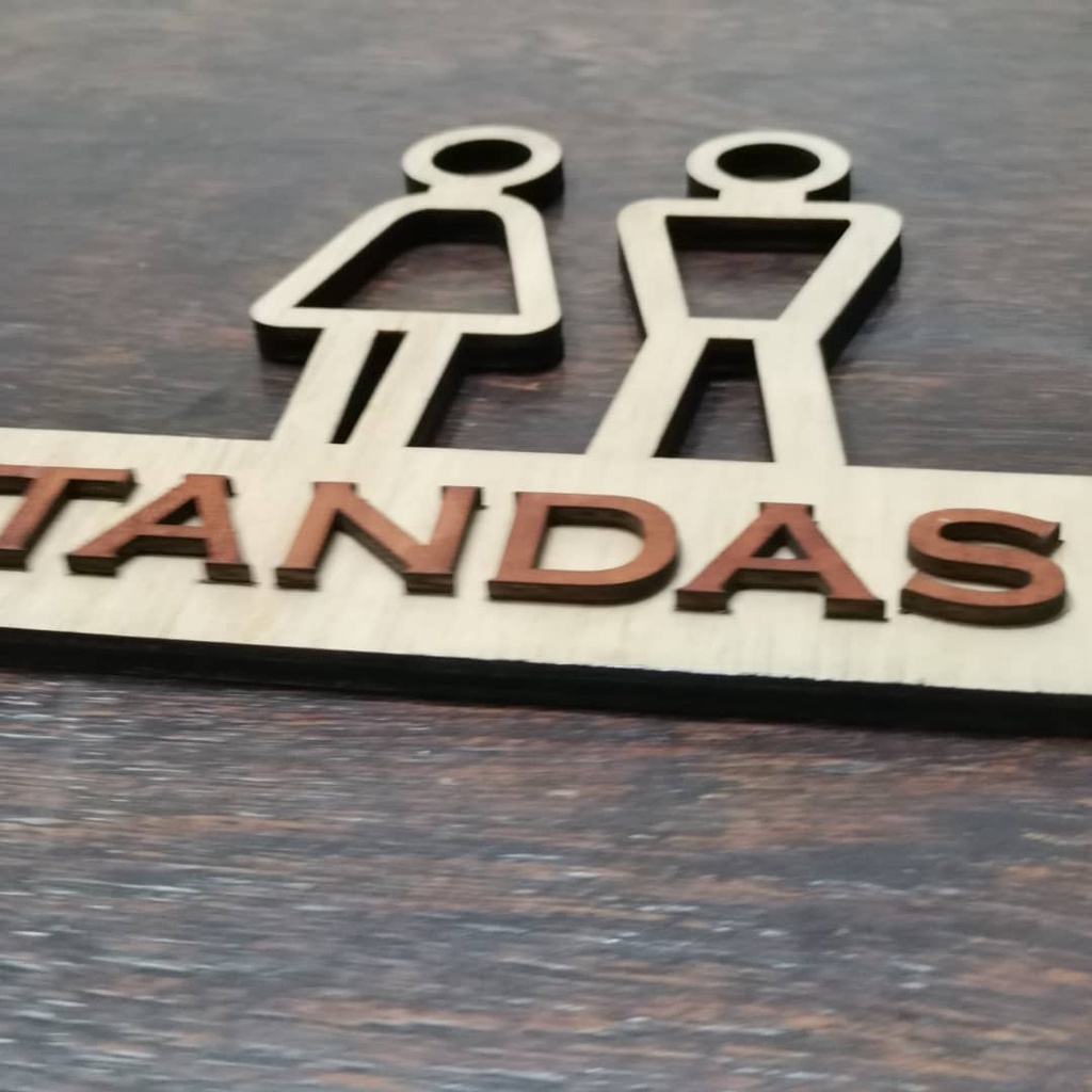 TANDAS SIGN / TOILET SIGN / 3D CUT OUT TOILET SIMBOL SIGN | Shopee ...