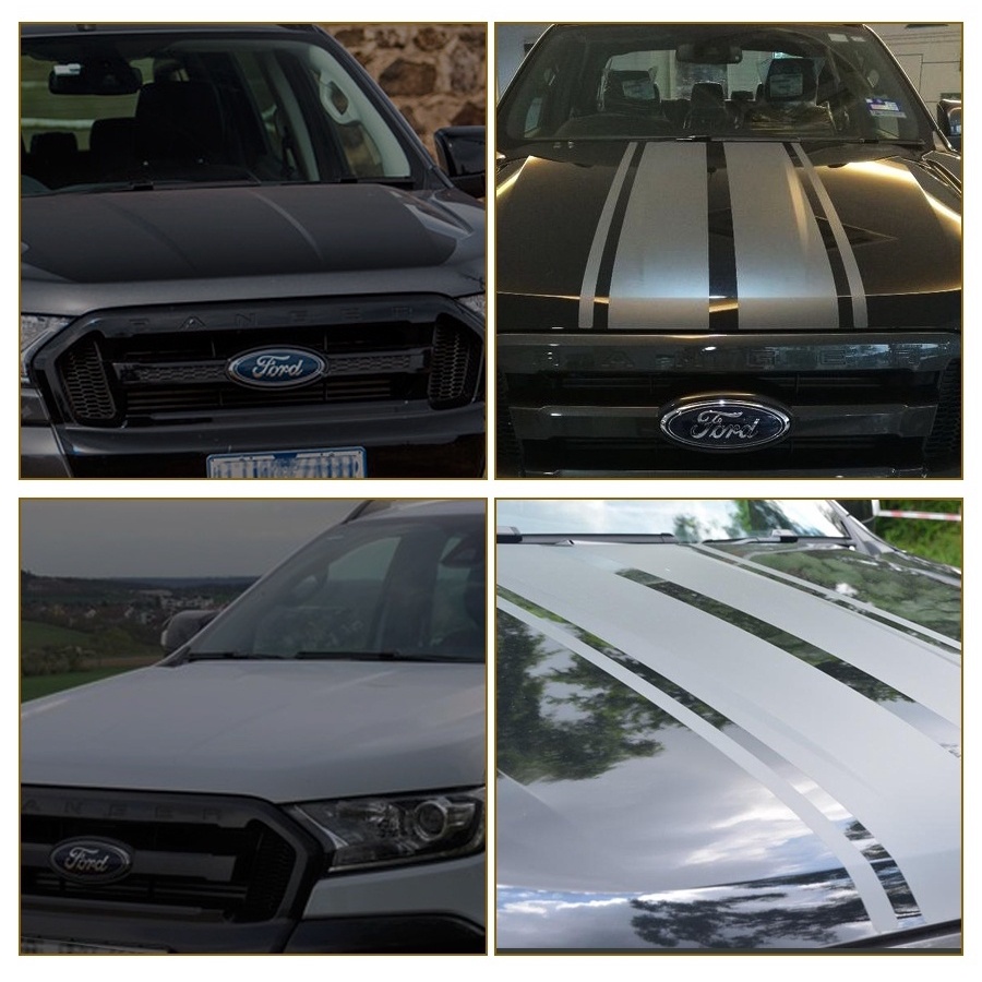 1Set Cool Hood Bonnet Gradient Side Stripe Graphic Vinyl Sticker for ...