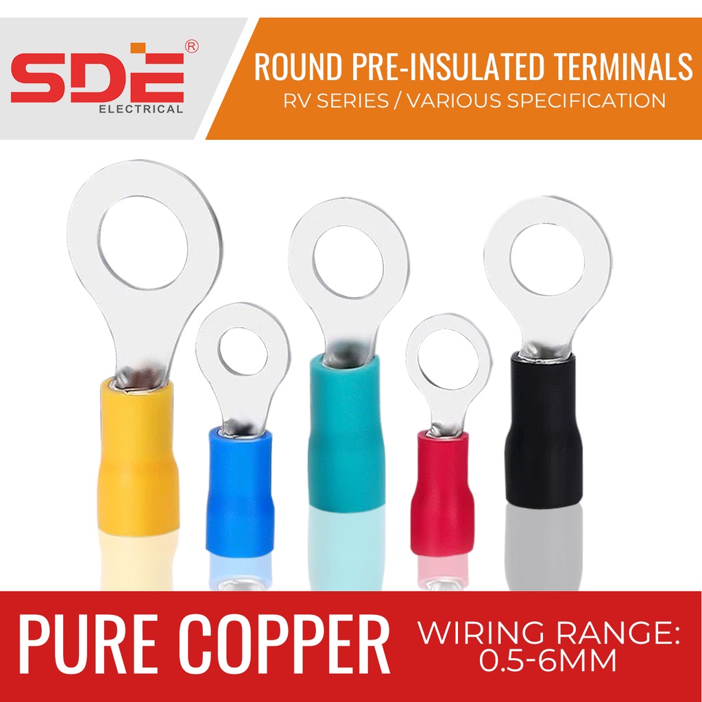 TERMINAL LUGS RING/ROUND Type (INSULATED) | Shopee Philippines