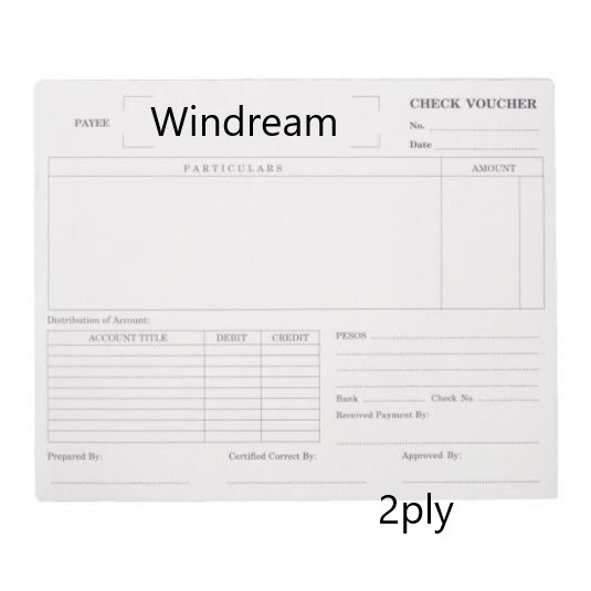 check voucher and cash voucher (2ply ordinary and 2ply carbonless ...