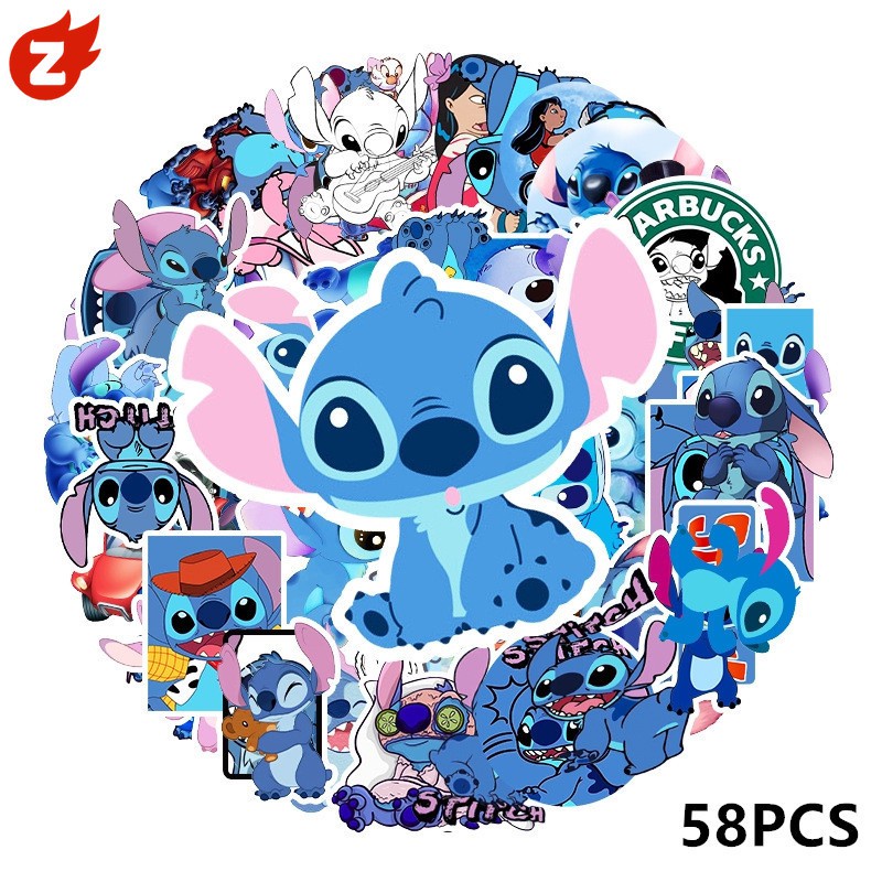 Lilo & Stitch Stickers~50pcs/set Waterproof Graffiti Stickers | Shopee ...