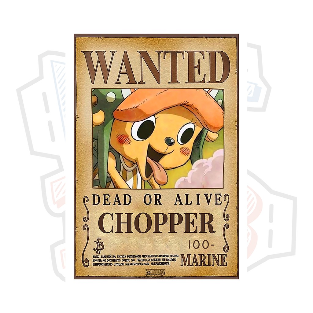 Tony Tony Chopper (Timeskip) Wanted Poster - One Piece | Shopee Philippines