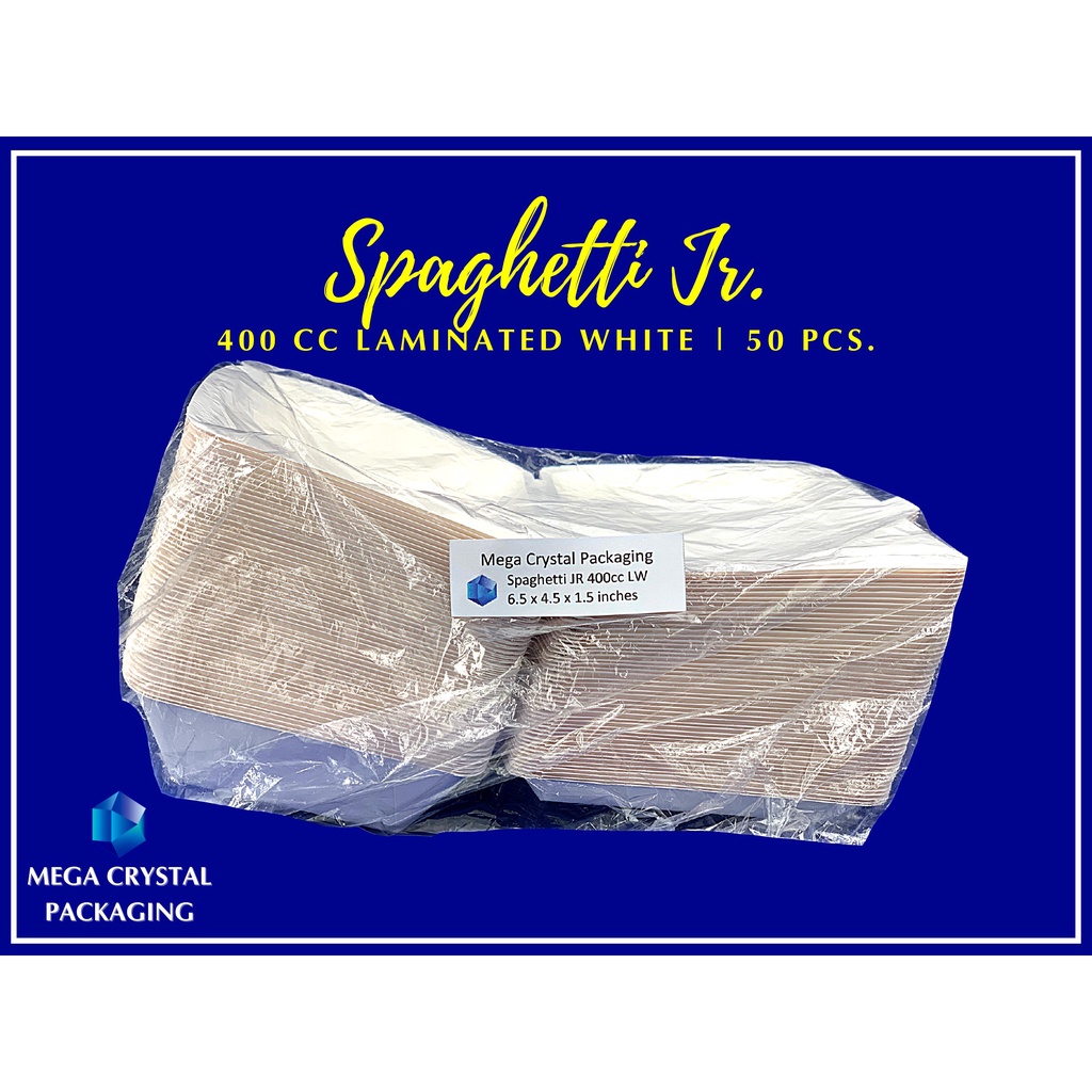 Spaghetti JR 400cc Laminated White / Laminated Brown ( 50 pcs. Per Pack ...