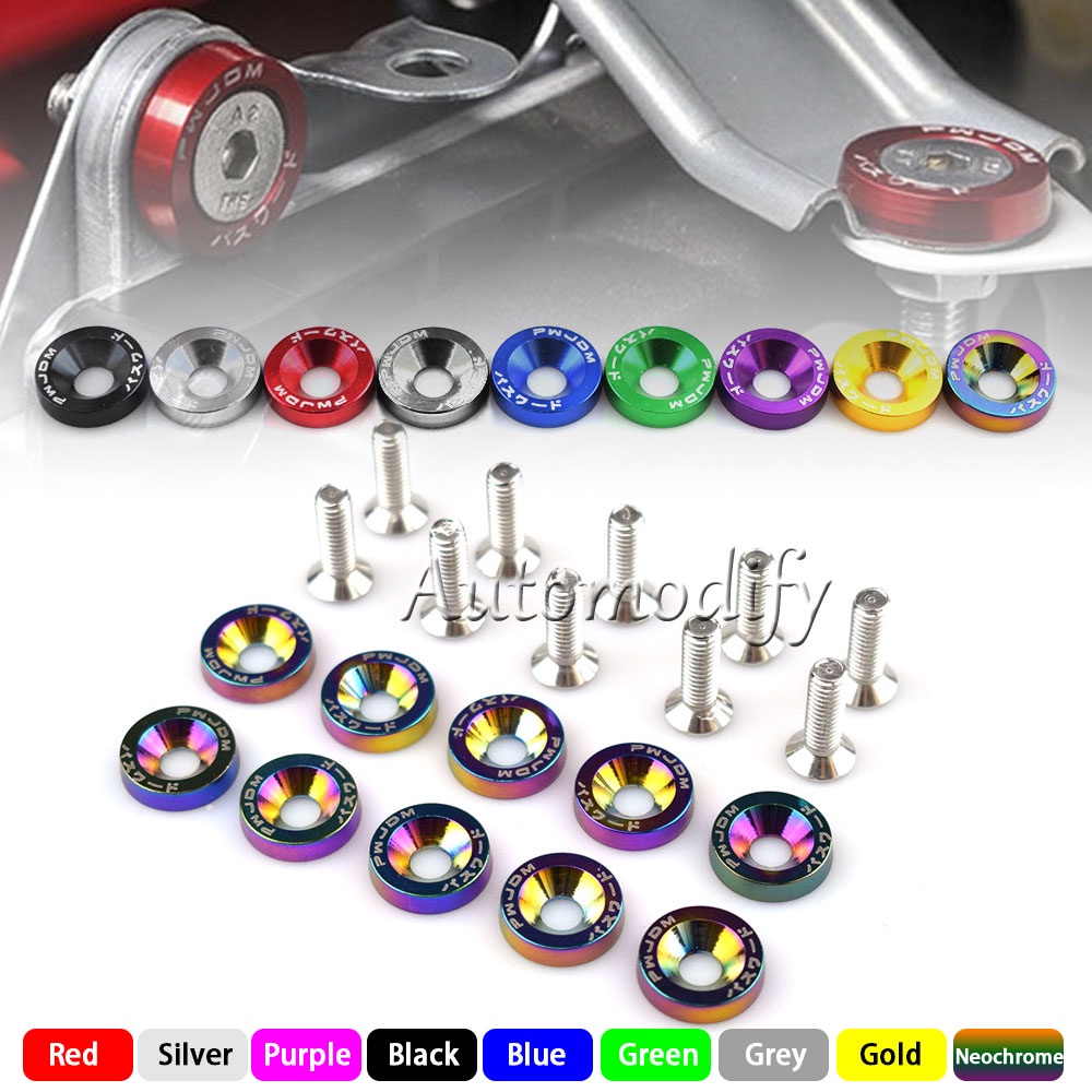 M6 JDM Car Modified Hex Fasteners Fender Washer Bumper Engine Concave ...