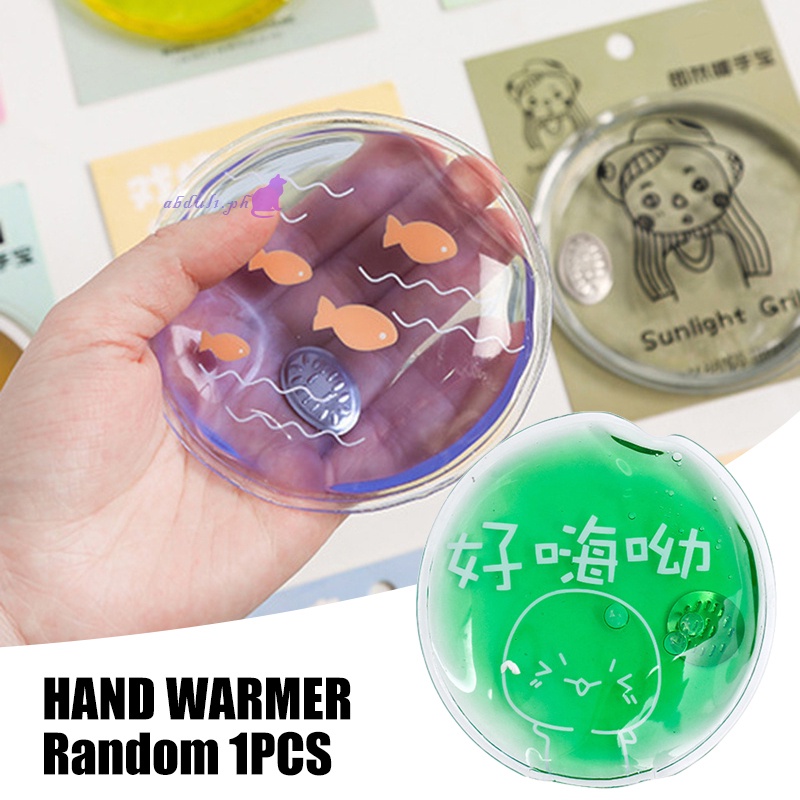 Round Instant Heating Pad Cartoon Portable PVC Hand Warmer Reusable ...