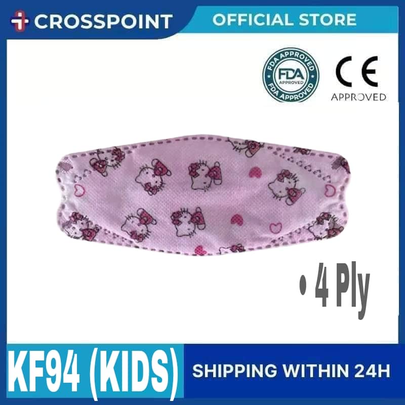 Crosspoint (Hello Kitty pink) KF94 Kids face mask | Shopee Philippines