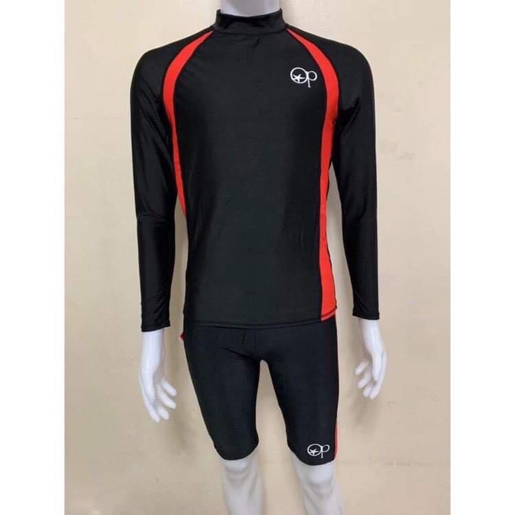 OP men's rash guard sun protection long sleeves with shorts-501 ...