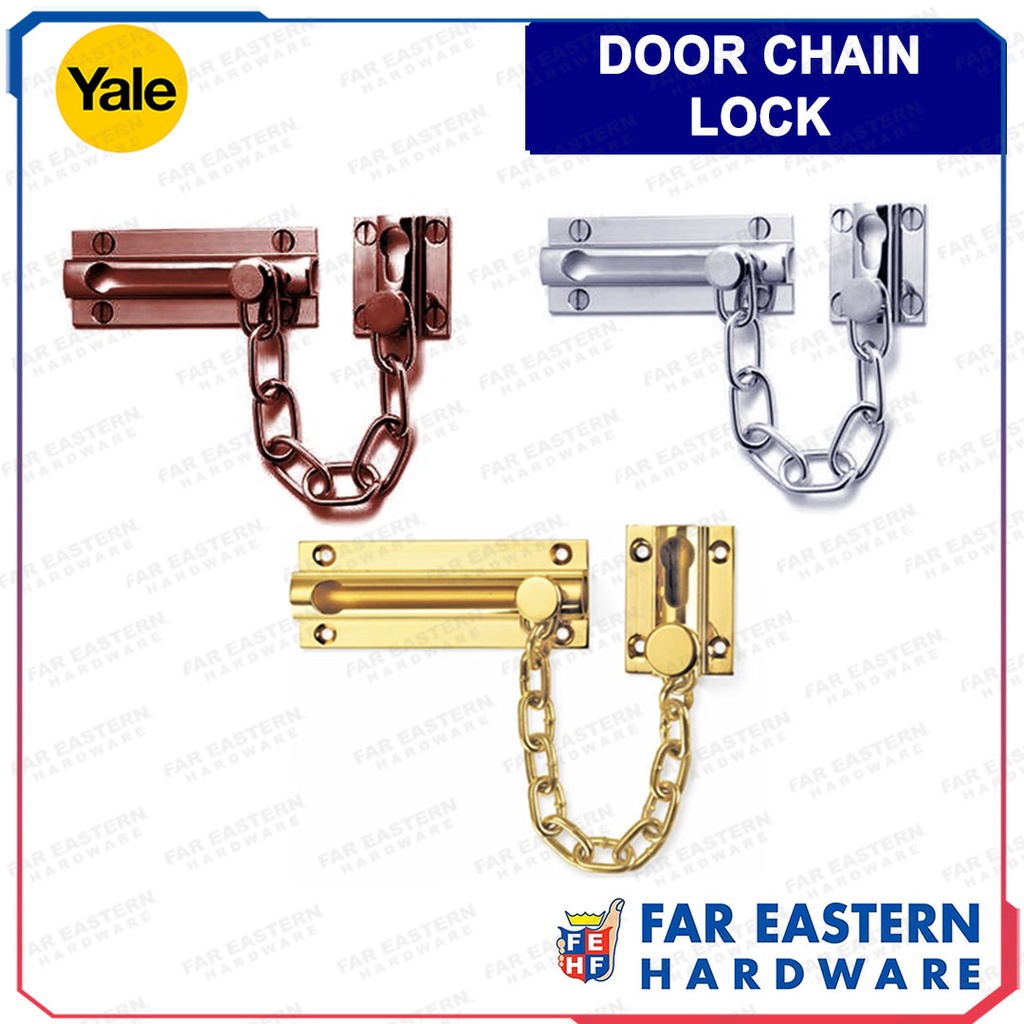 YALE Security Door Chain Lock Antique Brass | Polished Brass | Satin ...