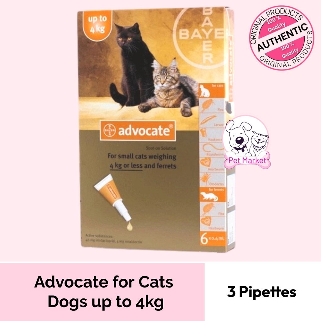 ADVOCATE FOR CATS UP TO 4KG (3 PIPETTES) | Shopee Philippines