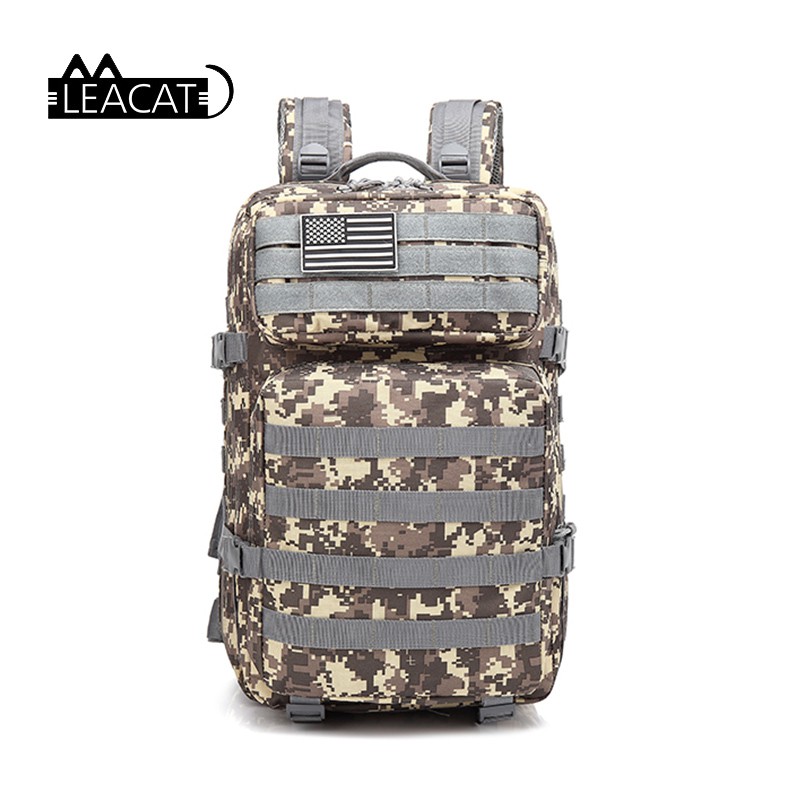 Leacat 50L Camouflage Backpack Men Bags Trekking Rucksack Waterproof ...