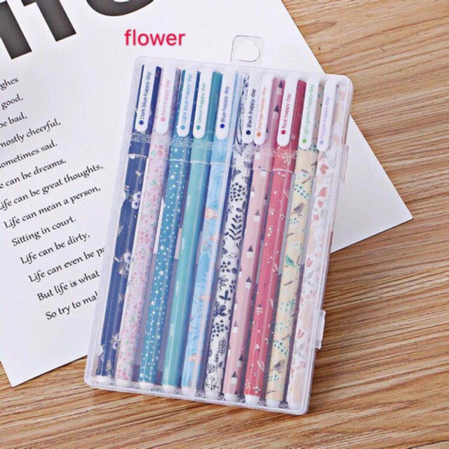 Happy Day Pen 10 in 1 color pen set 10 colors per set | Shopee Philippines