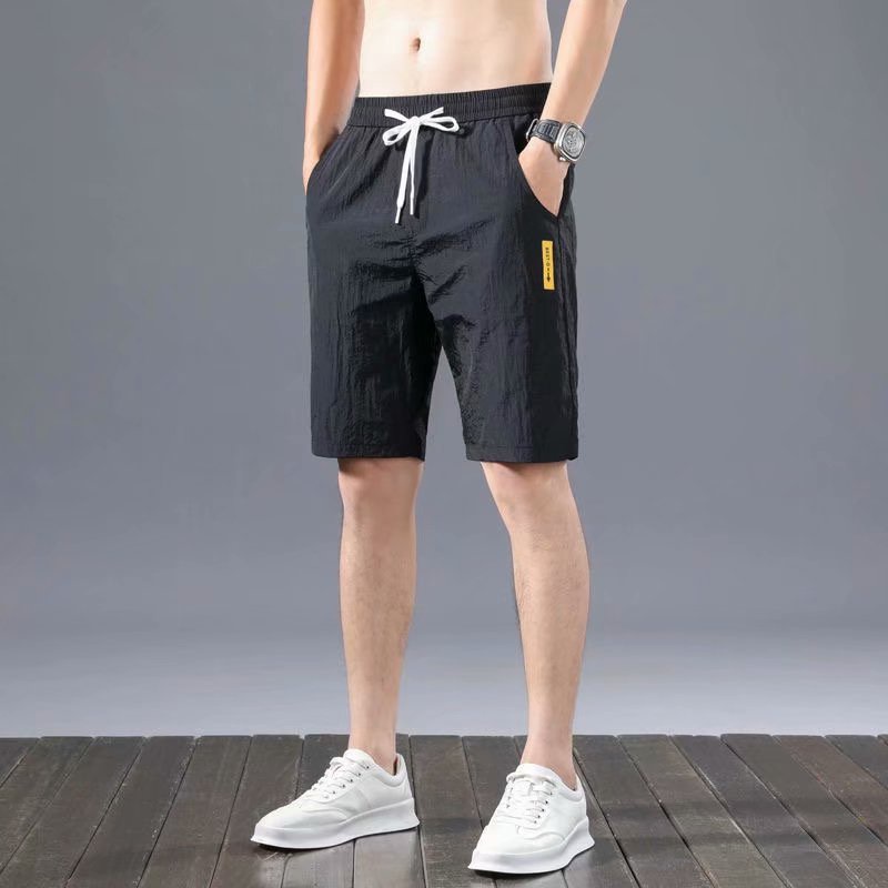 【M-5XL】100kg Chubby Allowed Men's Fashion Ice Silk Thin Shorts Summer Beach Or Gym Casual Plus ...