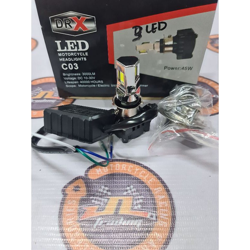 DRX triled headlight 40 WATTS (UNIVERSAL) / HEAD LIGHT | Shopee Philippines