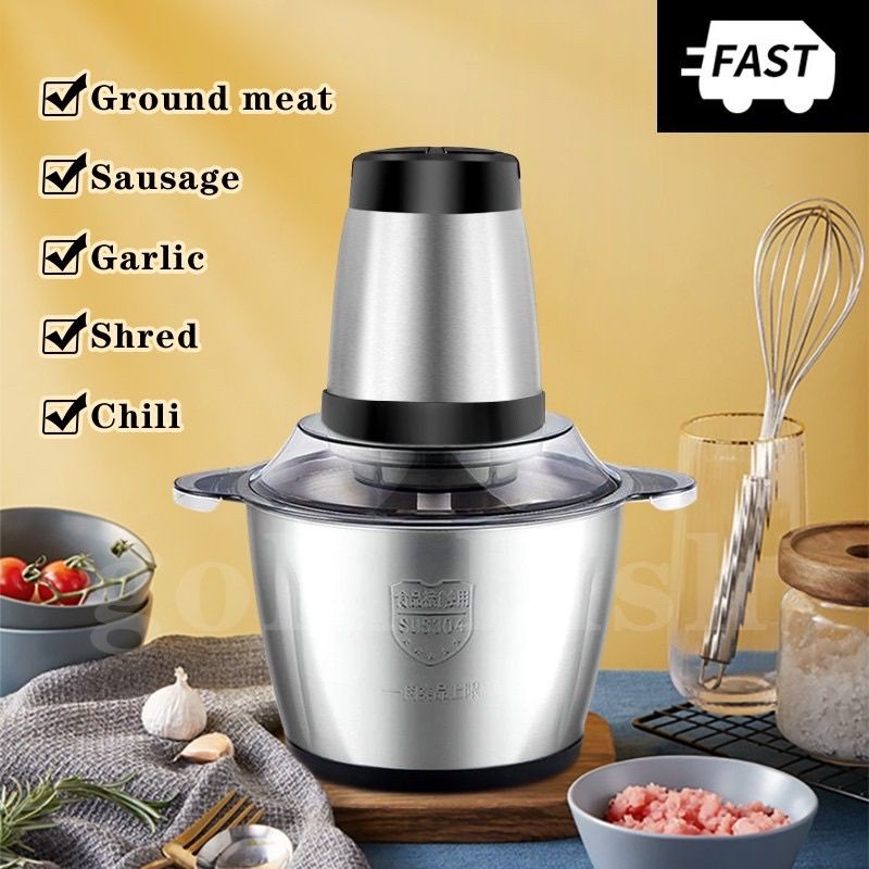 M&H Fashion Stainless Steel Electric Meat Mincer Food Processor ...
