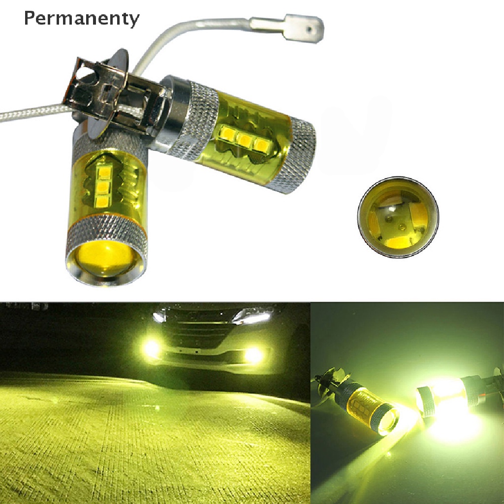 [Permanenty] 2pcs LED Fog Lights 12-24V H3 80W 16 SMD LED Car Fog Light ...