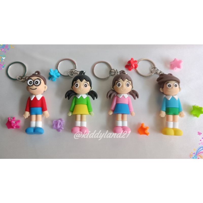 GANTUNGAN Nobita Shizuka Suneo Character PVC Rubber Keychain | Shopee ...