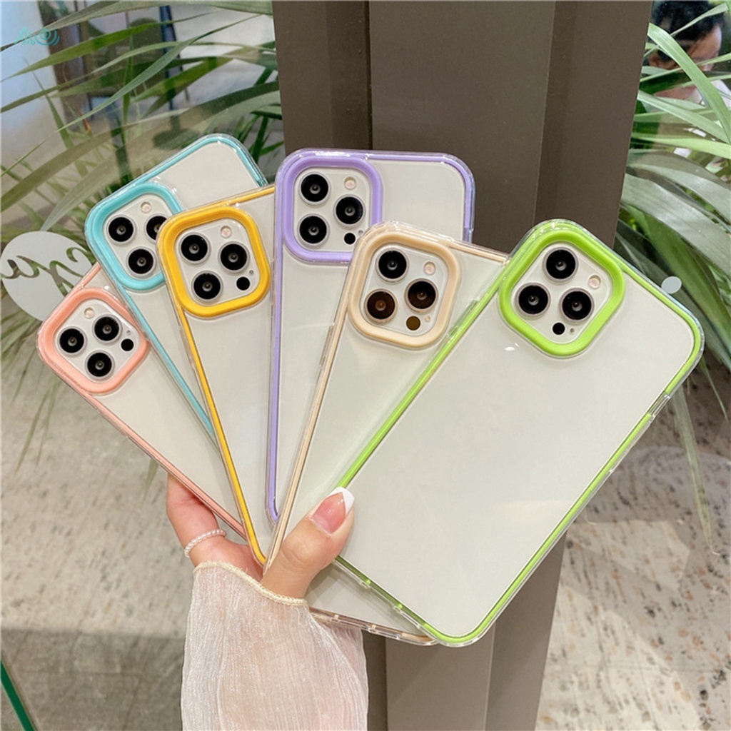 Candy Color 3 In 1 Frame Phone Case for Phone 12 11 Pro Max X Xs Max XR ...