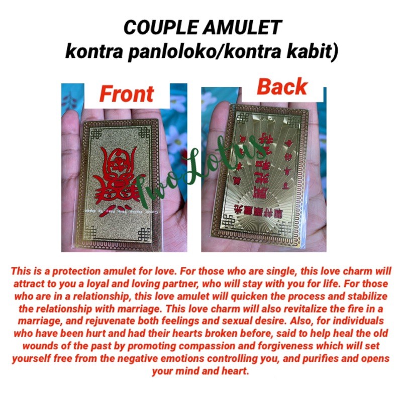 Feng Shui COUPLE AMULET (kontra panloloko/kontra kabit) | Shopee ...