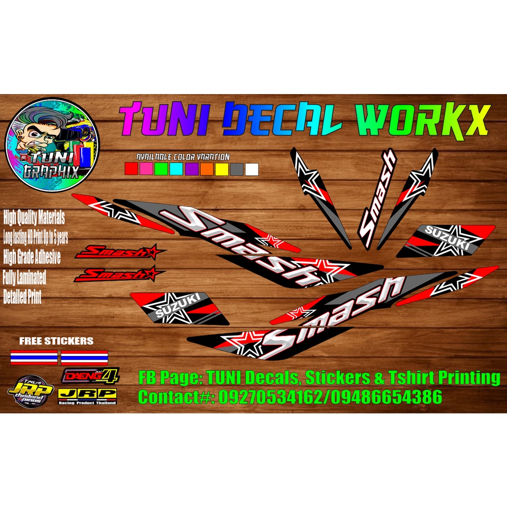 Smash 115 Stock Decal (MORE COLORS w/ freebies) | Shopee Philippines