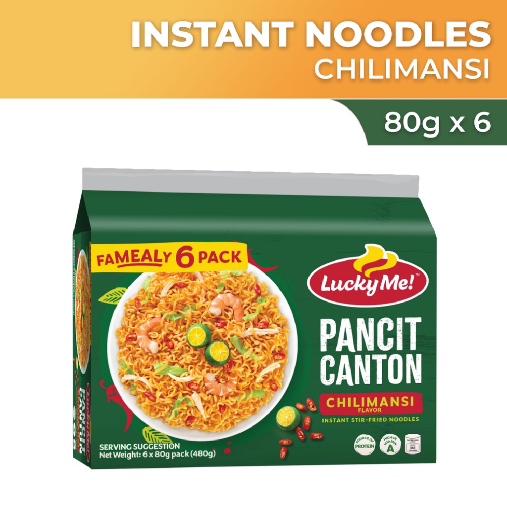Lucky Me! Pancit Canton Instant Noodles Chilimansi Multipack 6 Pieces ...