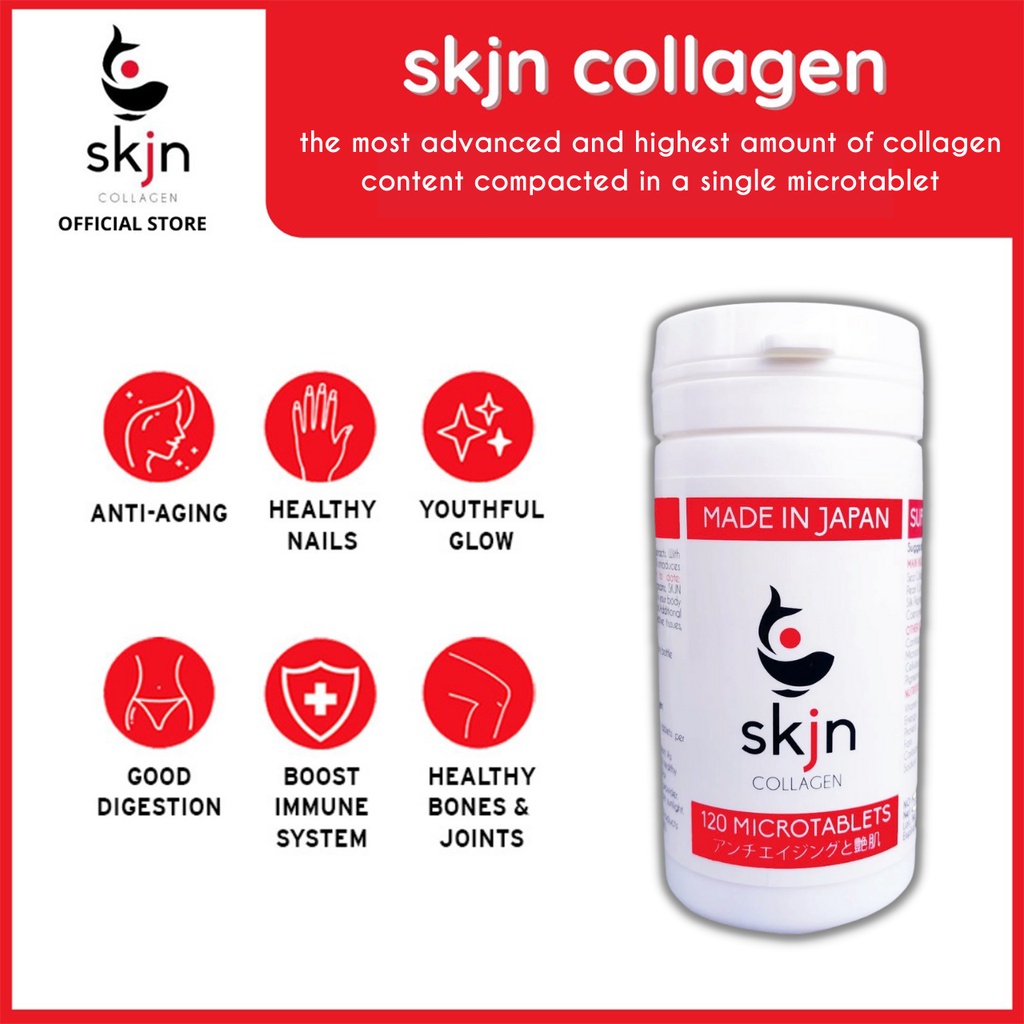 Skjn Collagen Microtablets 120s Duma Bottle, Made in Japan - 1 BOTTLE ...