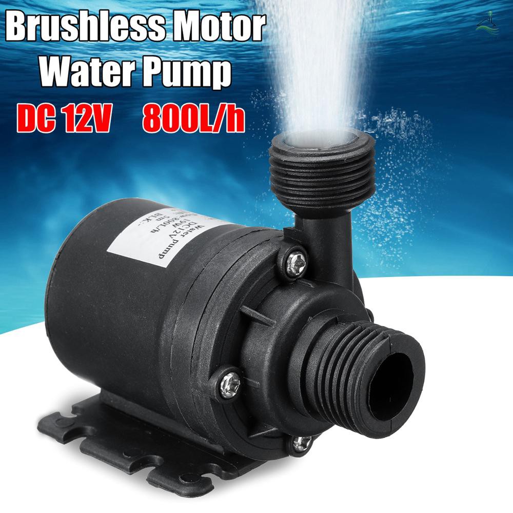 Ultra Quiet Mini DC 12V Lift 5M 800L/H Brushless Motor Submersible ...